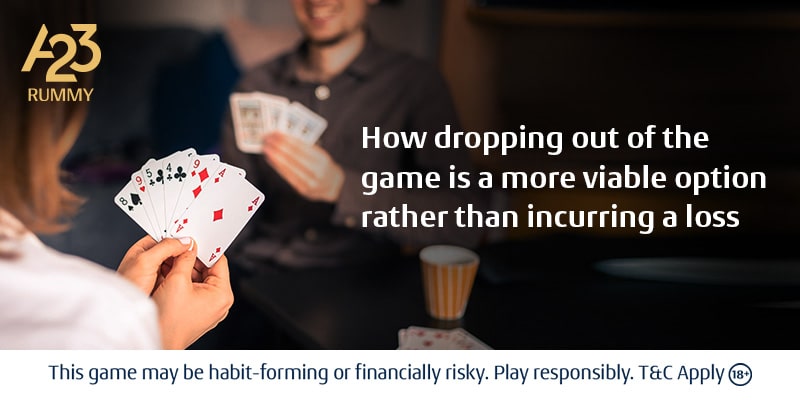 Strategic Power of the Drop Option in Rummy Game